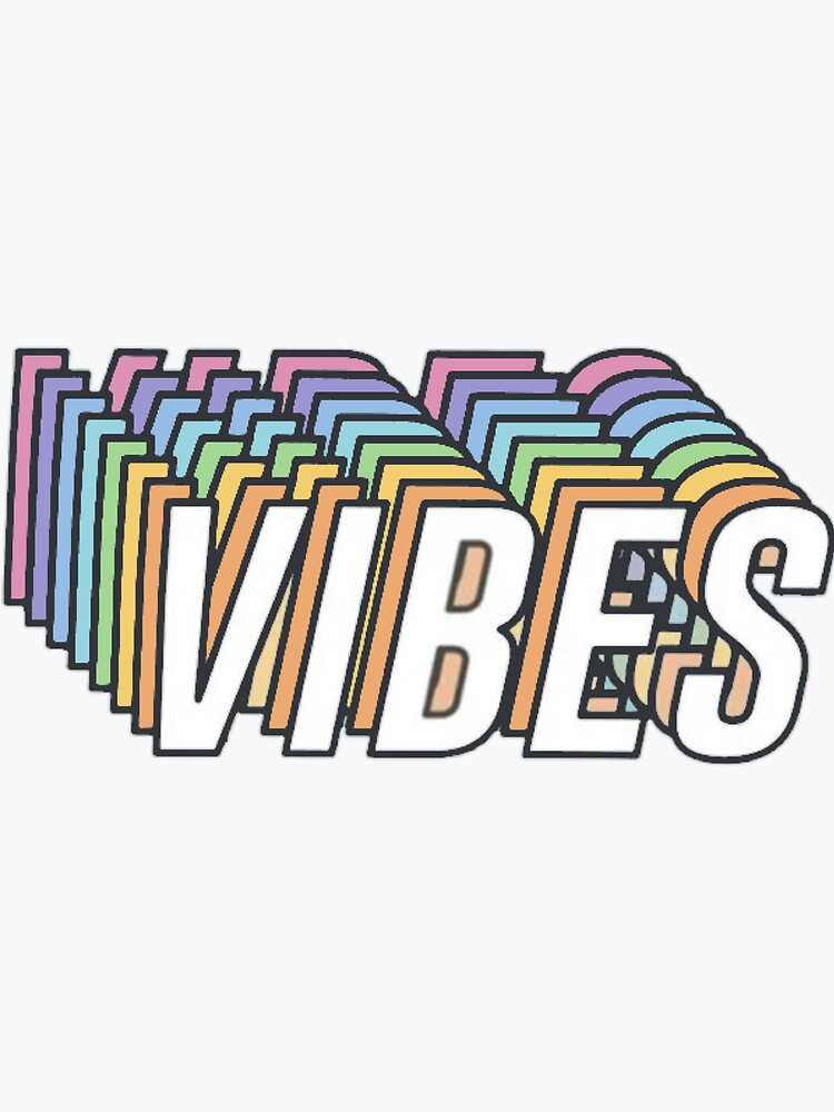 "Rainbow Vibes" Sticker by FLAREapparel | Redbubble