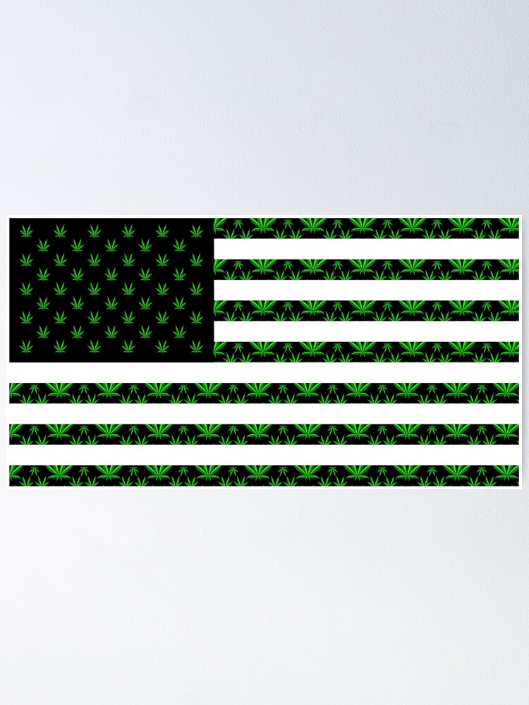 "American Weed Flag" Poster for Sale by WorldEngine | Redbubble