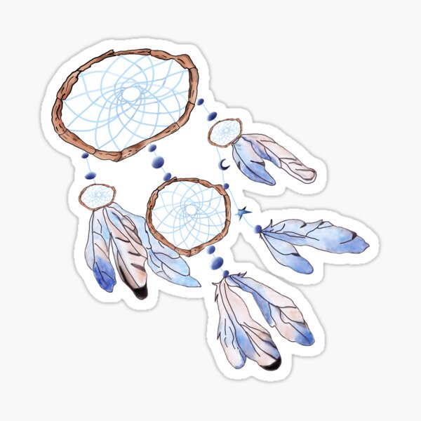 "Blue dream catcher" Sticker for Sale by MelanieNad | Redbubble