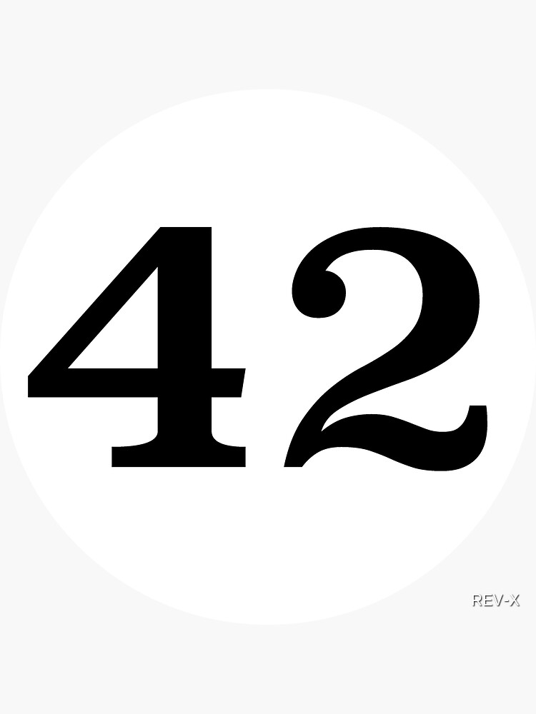 "Classic Circle Racing Number 42" Sticker for Sale by REV-X | Redbubble