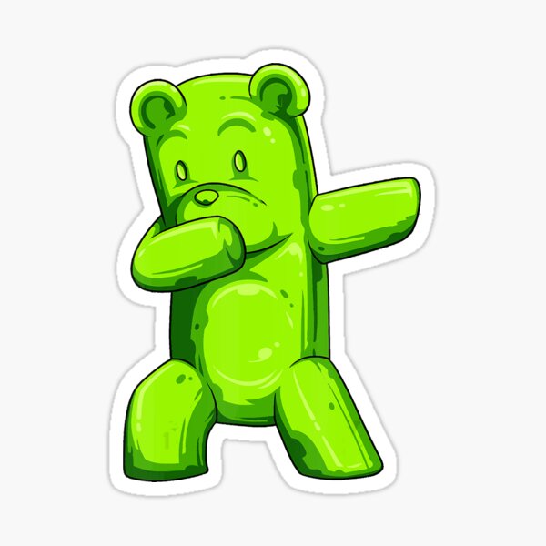 "Dabbing Gummy Bear Dab Gummy Bear Dabbing" Sticker for Sale by ...