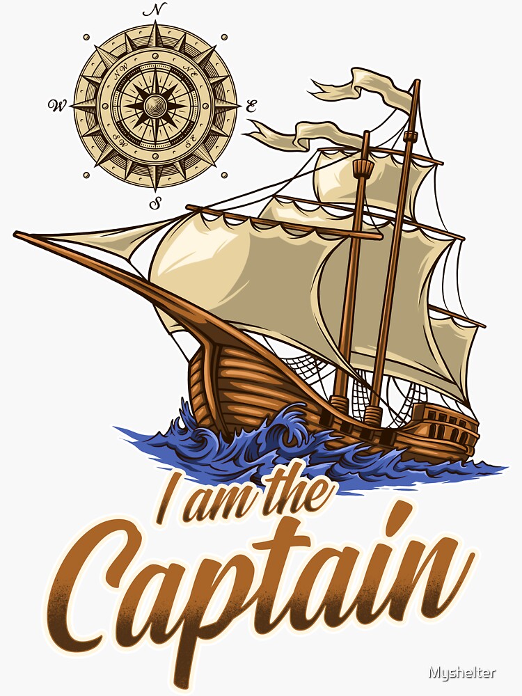 "Ship Sailing Compass Captain" Sticker for Sale by Myshelter | Redbubble