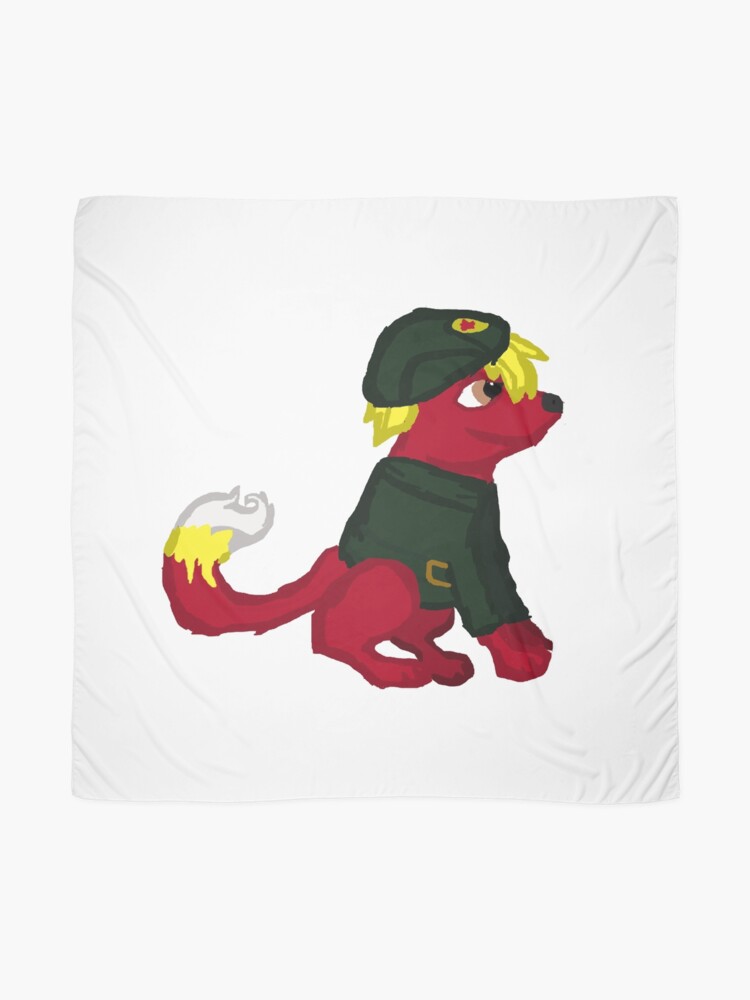 "Red Furry Communist Dog" Scarf for Sale by FlutterMuffins | Redbubble