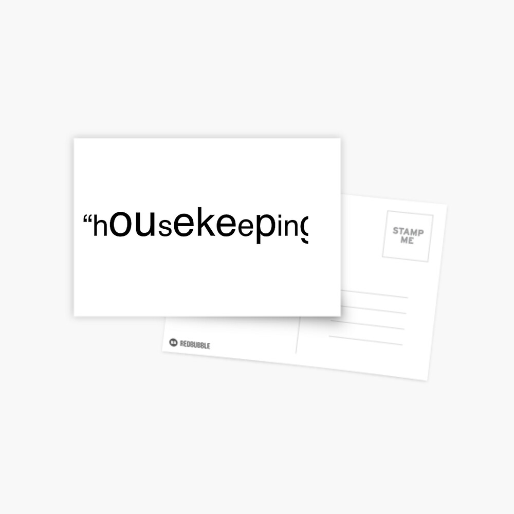 "housekeeping-jj (outerbanks)" Sticker for Sale by haidenhill | Redbubble