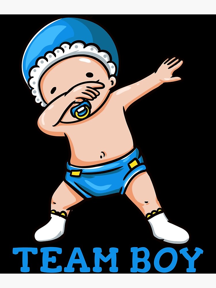 "Gender Reveal Party Team Boy" Poster by Mealla | Redbubble