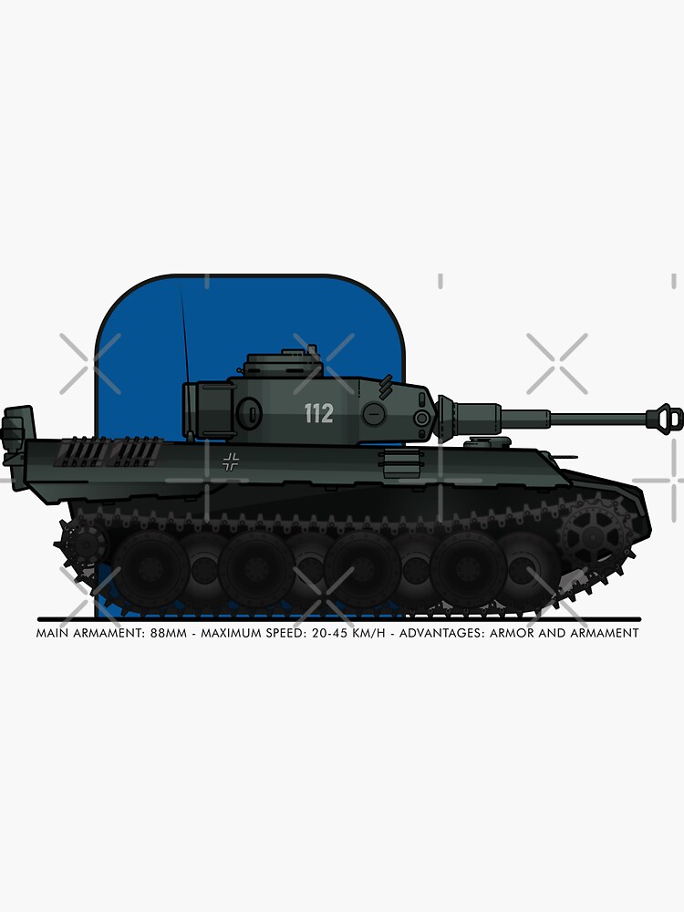 "German Tiger War Tank" Sticker for Sale by mapurito | Redbubble