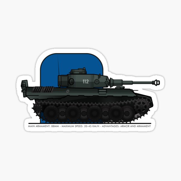 "German Tiger War Tank" Sticker for Sale by mapurito | Redbubble