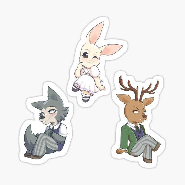 "Beastars Chibi Stickers" Sticker for Sale by spoonychan | Redbubble