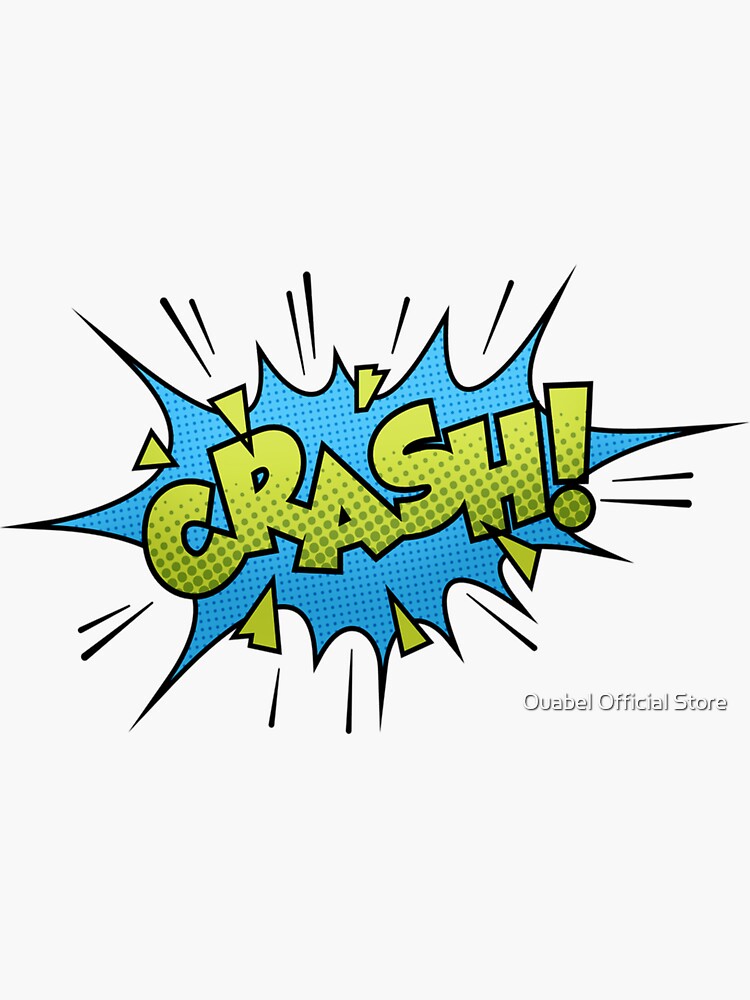 "CRASH STICKER" Sticker by medoube | Redbubble