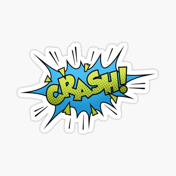 "CRASH STICKER" Sticker by medoube | Redbubble