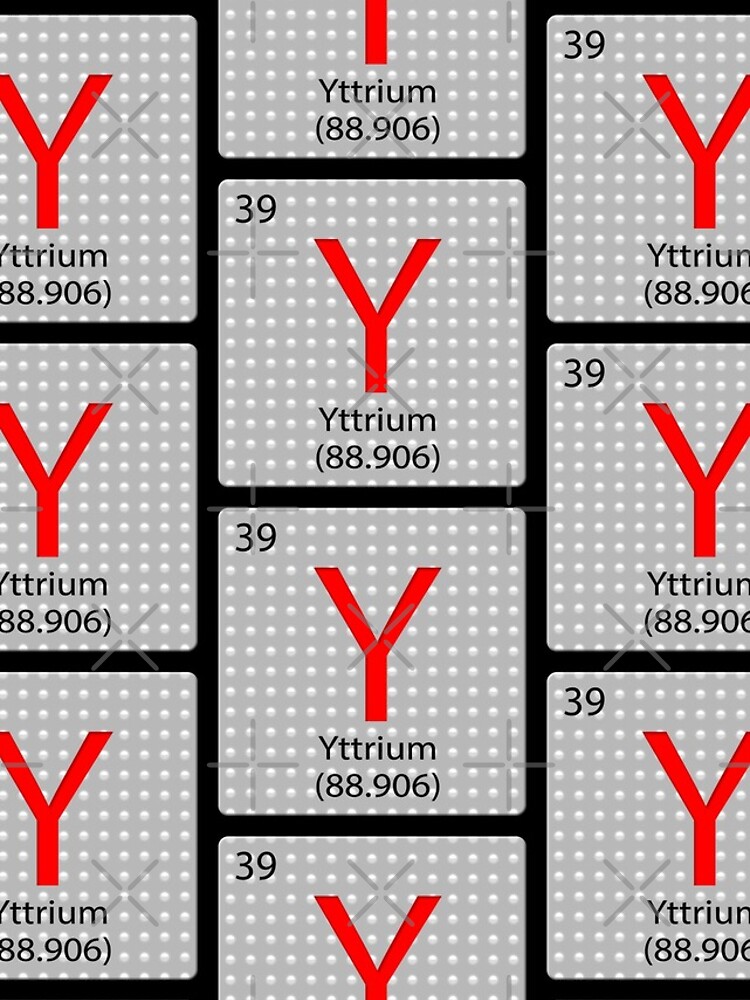 "Chemical element tile. Y - Yttrium with a background of Led Lights ...