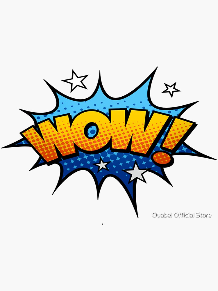"WOW STICKER" Sticker for Sale by medoube | Redbubble