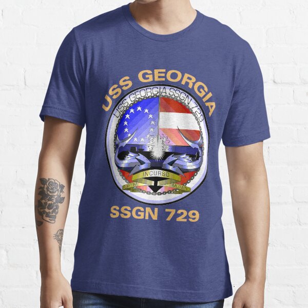 "USS Georgia (SSGN-729) Crest for Dark Colors" T-shirt by ...