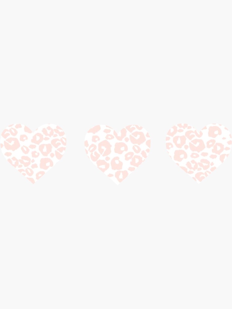 "Pink Cheetah Print Hearts" Sticker by PaisleyF1 | Redbubble