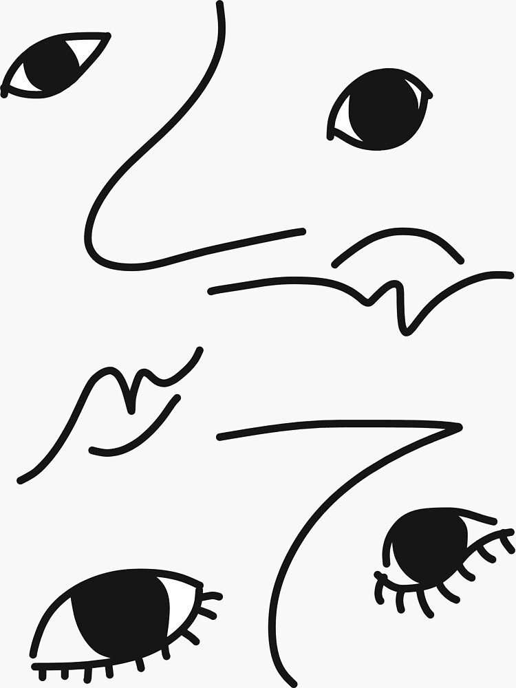 "Two Faced" Sticker by gracie-doodles | Redbubble