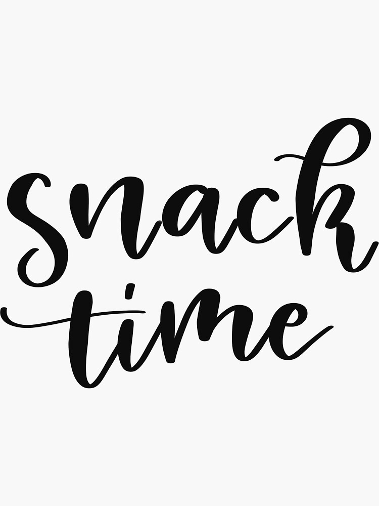 "Snack time" Sticker for Sale by calligraphygems | Redbubble