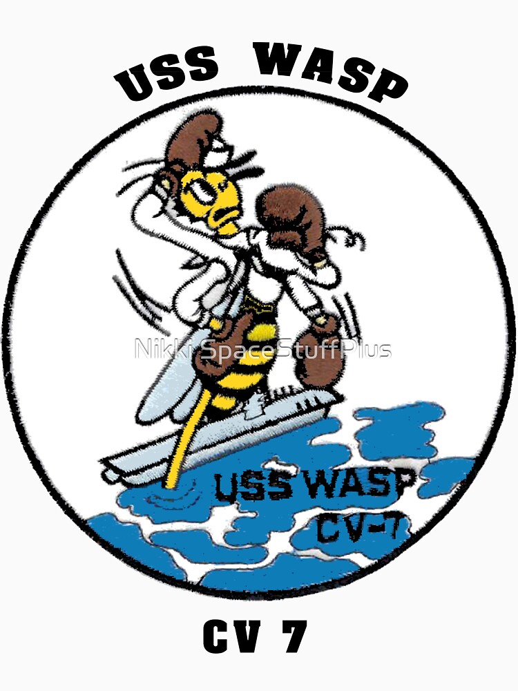 "USS Wasp (CV-7) Crest" T-shirt for Sale by Spacestuffplus | Redbubble ...