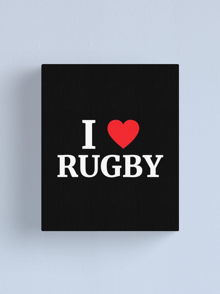 "I Love Rugby Heart " Canvas Print for Sale by brandonv111 | Redbubble