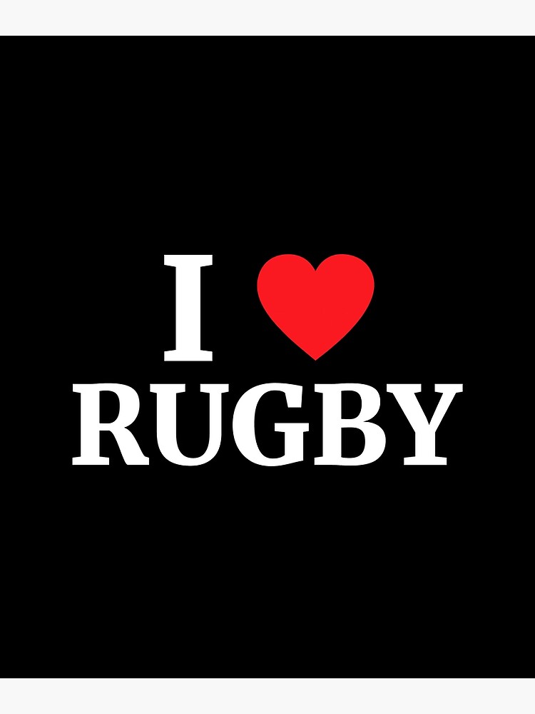 "I Love Rugby Heart " Canvas Print for Sale by brandonv111 | Redbubble