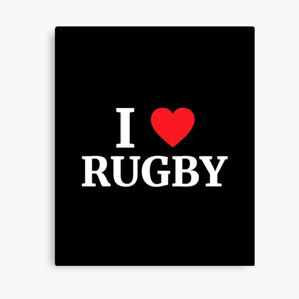 "I Love Rugby Heart " Canvas Print for Sale by brandonv111 | Redbubble