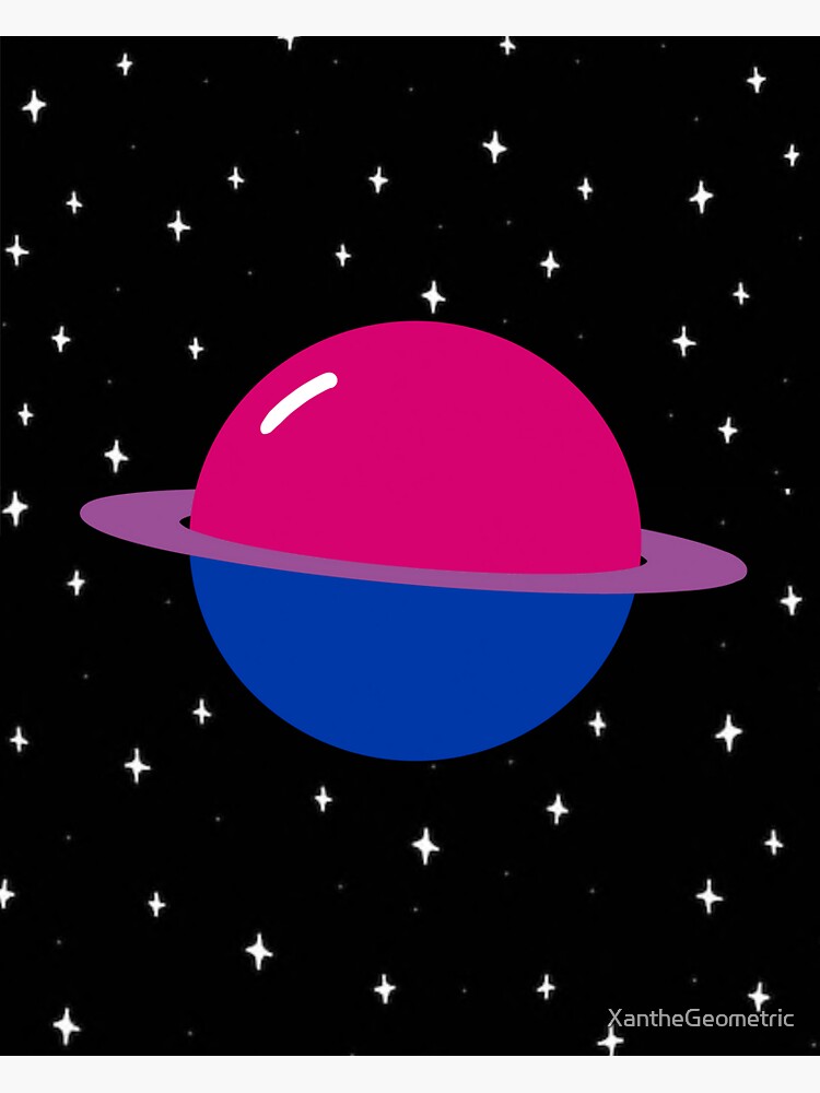 "Cartoon Bisexual Planet" Sticker for Sale by XantheGeometric | Redbubble