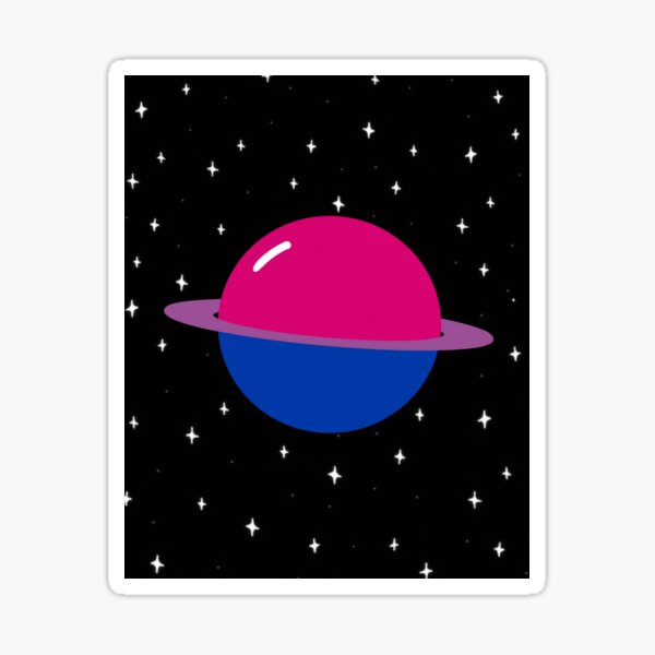 "Cartoon Bisexual Planet" Sticker for Sale by XantheGeometric | Redbubble