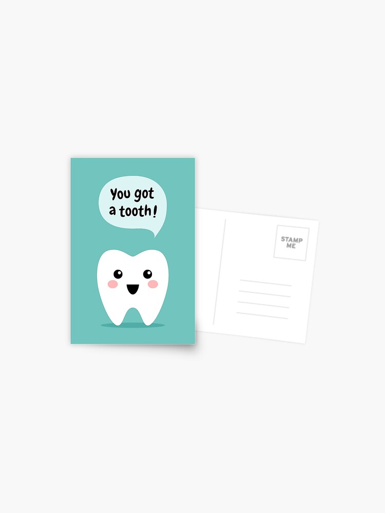 "You got a tooth congratulations" Postcard for Sale by MheaDesign ...