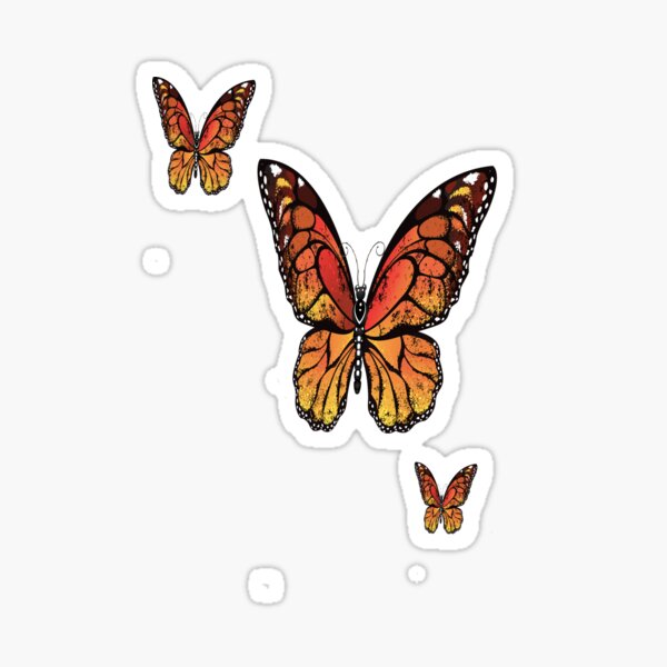 "Monarch Butterfly Papillon" Sticker by Filalidesign | Redbubble