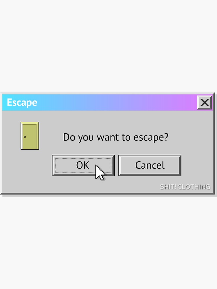 "Escape" Sticker for Sale by saburokiyoshi | Redbubble