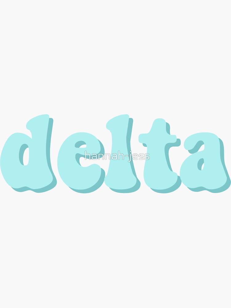 "Blue Delta Greek Letter Sticker" Sticker by hannah-jess | Redbubble