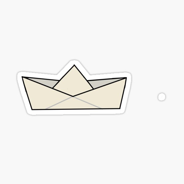 "Paper boat" Sticker by jenmoose | Redbubble