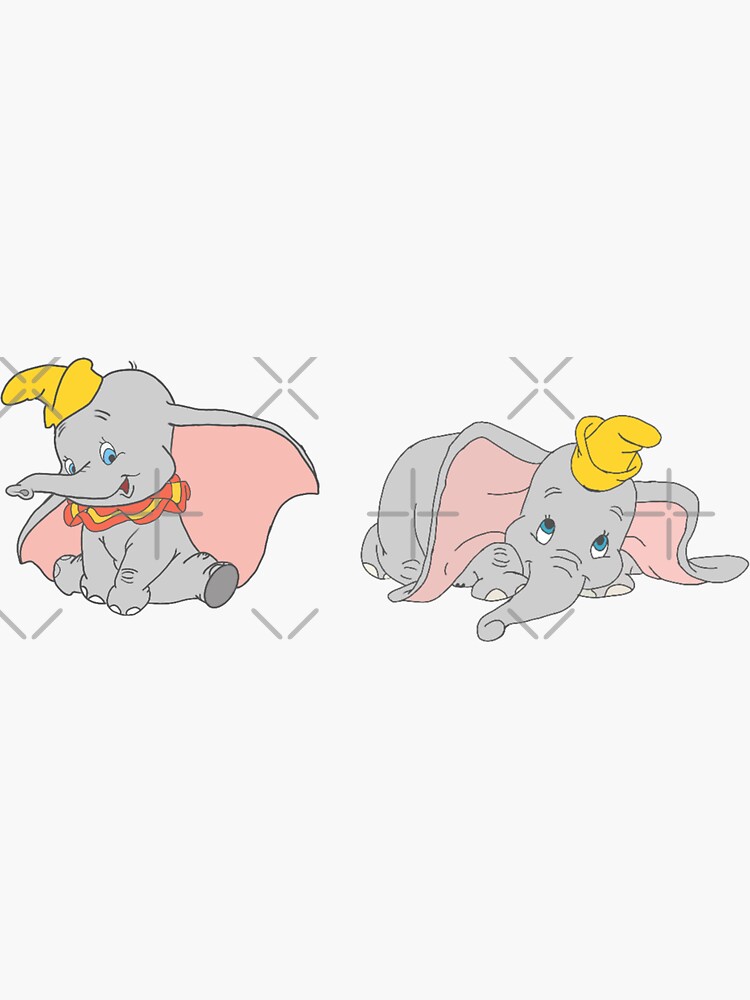 "Dumbo sticker pack" Sticker for Sale by KT designs | Redbubble