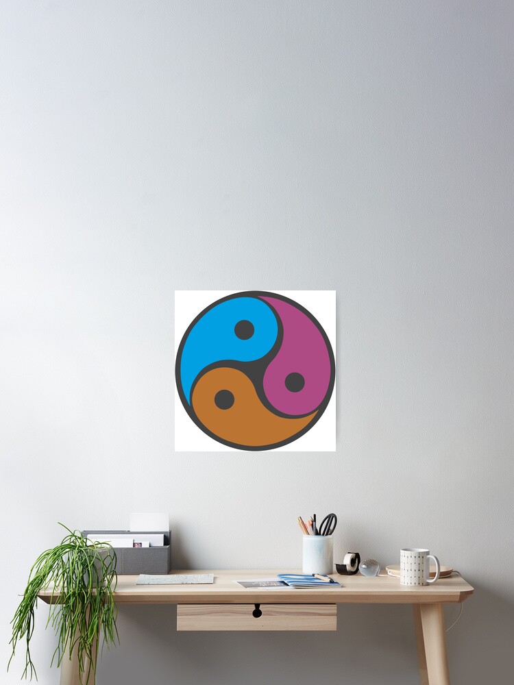 "Triple Yin-Yang BJJ " Poster for Sale by JiuJiuArts | Redbubble