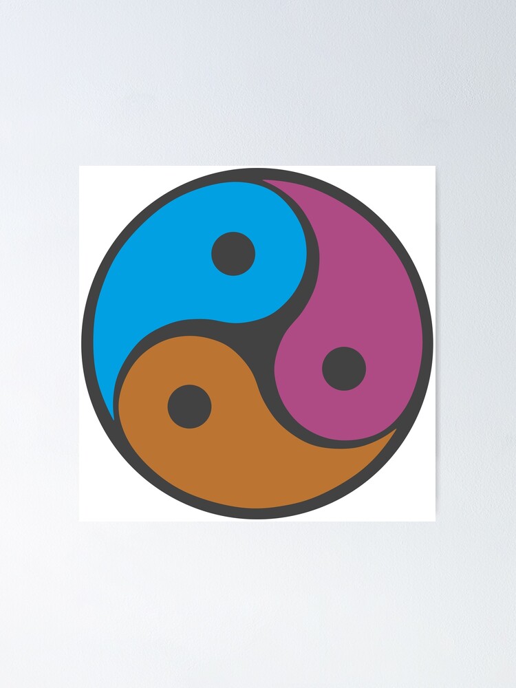 "Triple Yin-Yang BJJ " Poster for Sale by JiuJiuArts | Redbubble