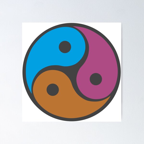 "Triple Yin-Yang BJJ " Poster for Sale by JiuJiuArts | Redbubble