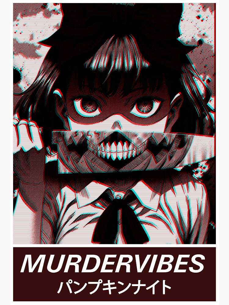 ""MURDER VIBES" - Aesthetic Manga Modern Streetwear" Sticker for Sale ...