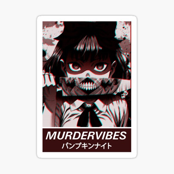 ""MURDER VIBES" - Aesthetic Manga Modern Streetwear" Sticker for Sale ...