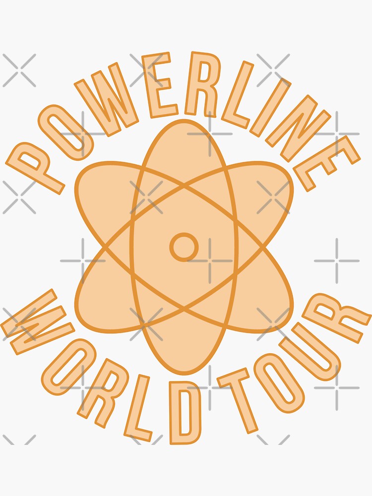 "Powerline World Tour" Sticker for Sale by FandomTrading | Redbubble