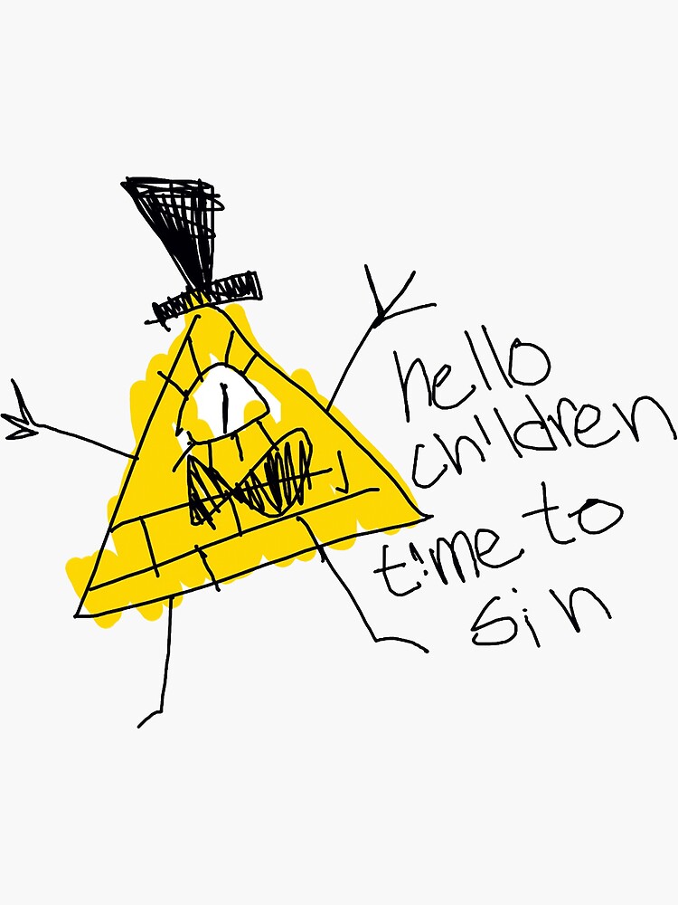 "Hello Children time to Sin" Sticker for Sale by Karkat-Vantas | Redbubble