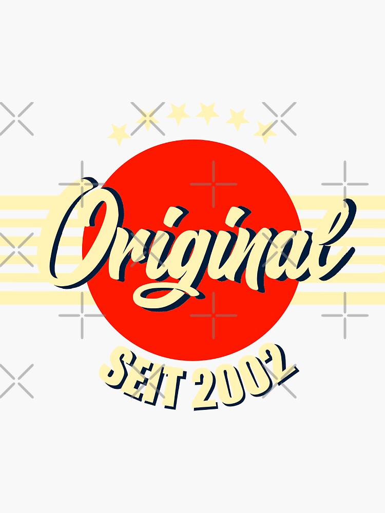 "Birthday 2002 - original since 2002 retro" Sticker by bitcam18 | Redbubble
