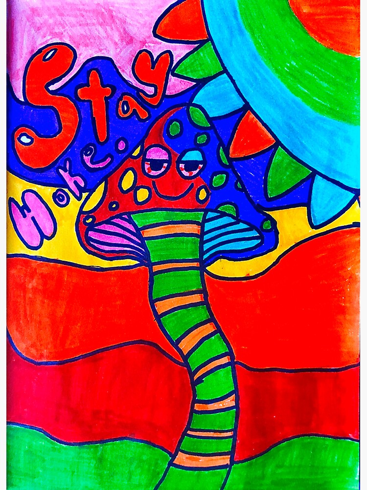 "trippy mushroom" Sticker for Sale by mega-dweeb | Redbubble