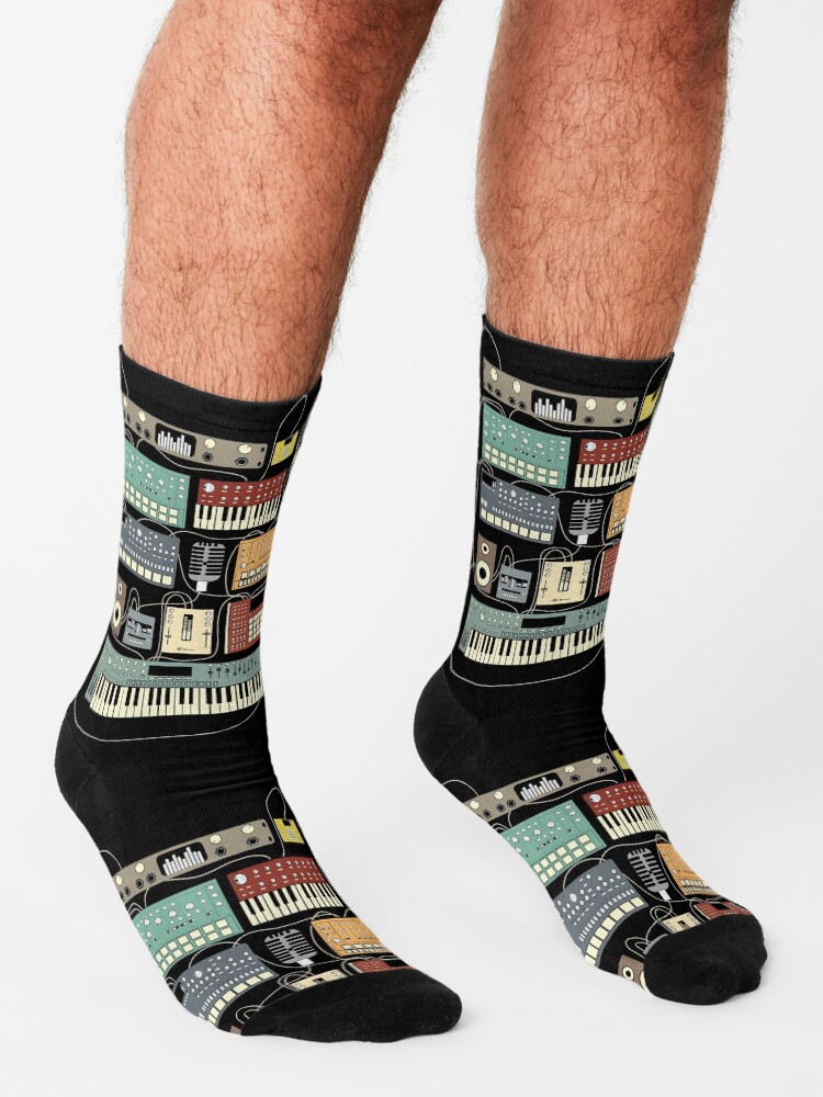 "Electronic musician Synthesizer and Drum Machine Dj" Socks for Sale by ...