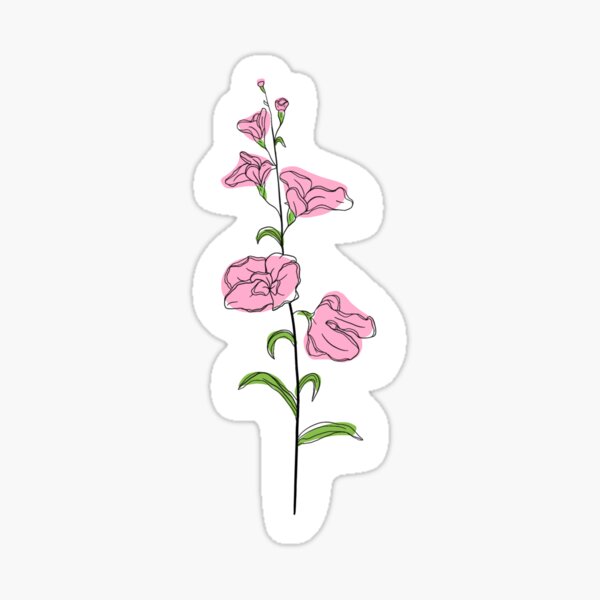"April Flower | Sweet Pea | Color" Sticker for Sale by ekwdesigns ...
