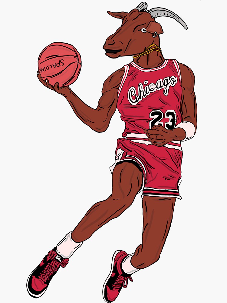 "The GOAT Michael Jordan" Sticker for Sale by Bullmandesign | Redbubble