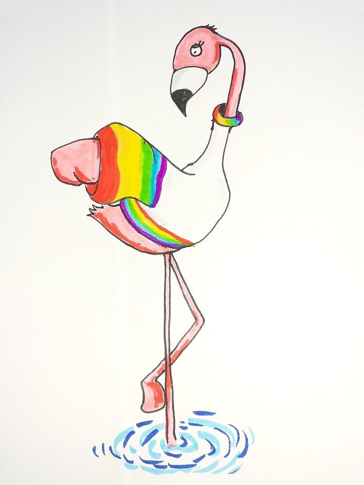 "Rainbow Flamingo" Art Print for Sale by JD-P | Redbubble