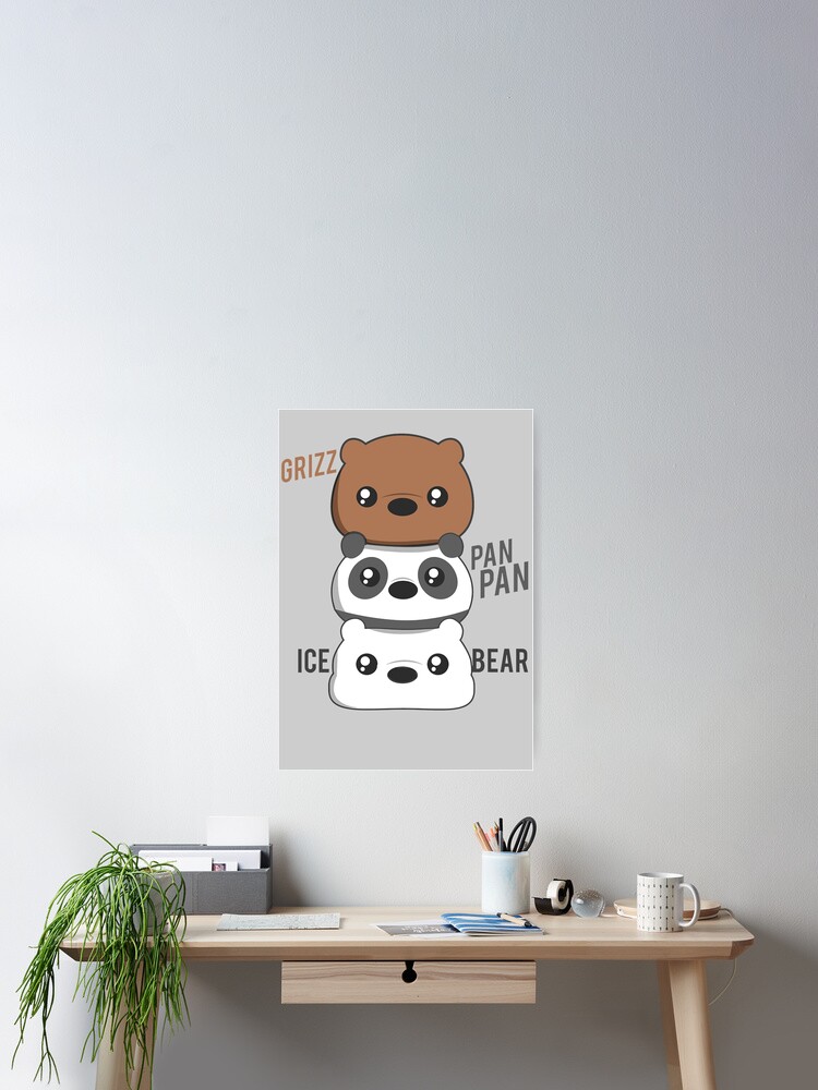 Póster con la obra «Osos Escandalosos Chibi | Cute Pardo, Panda y Polar ...