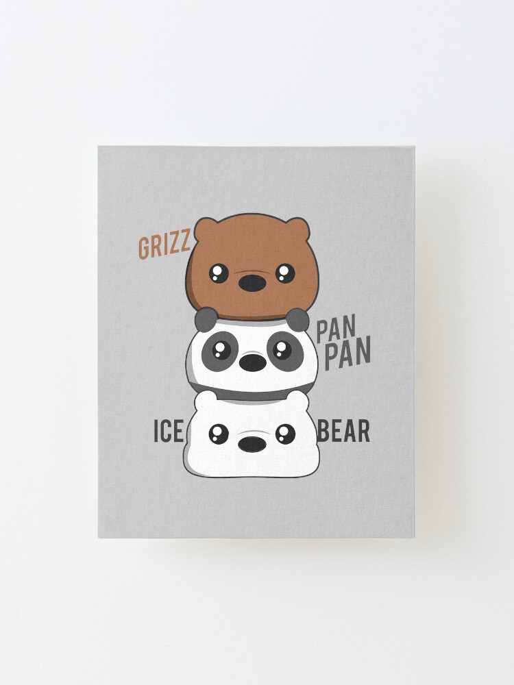 Lámina montada «Osos Escandalosos Chibi | Cute Pardo, Panda y Polar ...