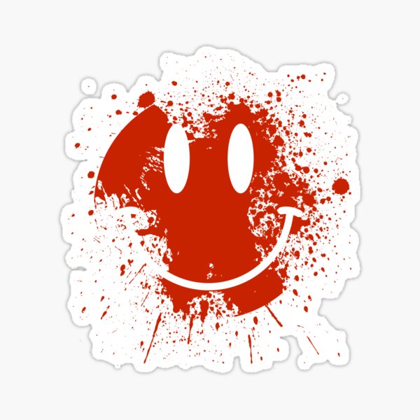 "Acid House Smiley Face - Grunge" Sticker for Sale by Chairboy | Redbubble