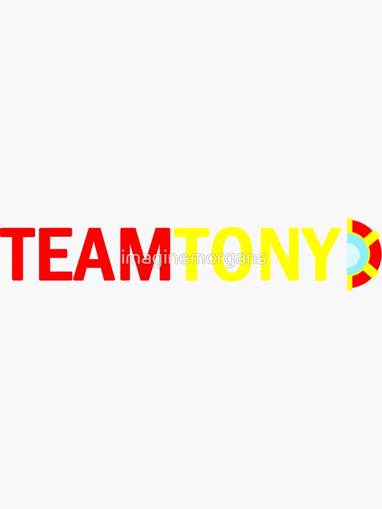 "Team Tony" Sticker by imaginemorgans | Redbubble