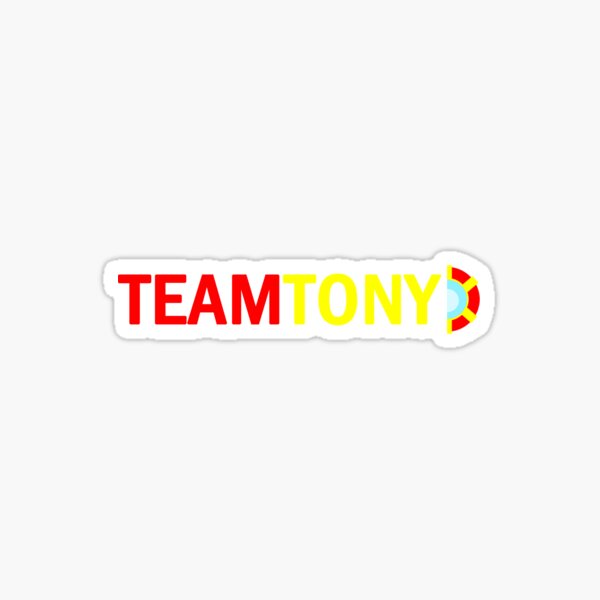 "Team Tony" Sticker by imaginemorgans | Redbubble
